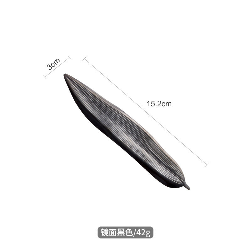 304 Нержавеющая сталь Домашний металлический подставка для палочек для еды Японский стиль Зеркало Черный лист ивы Держатель для палочек для еды Подставка для ложки Стол для обеда Подставка для палочек