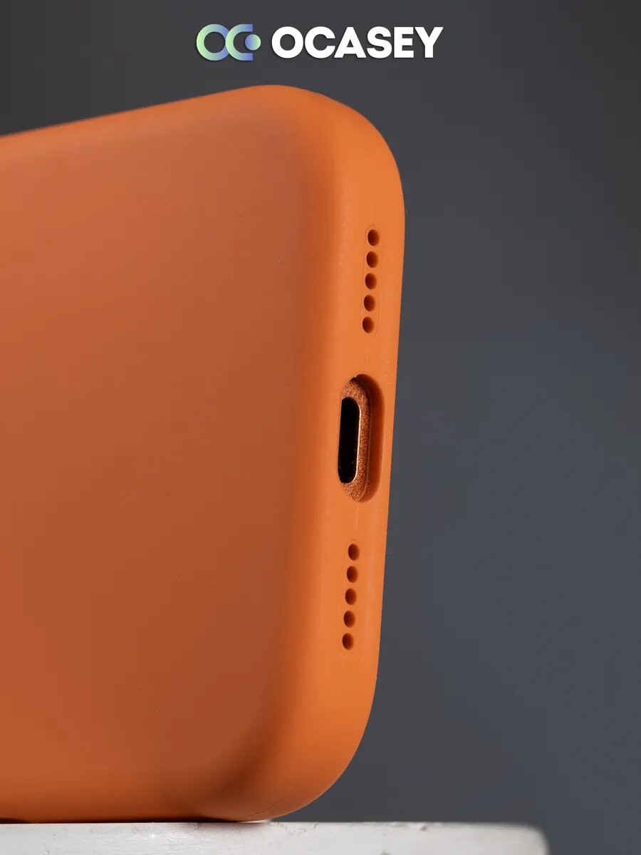 Чехол О'Кейси "Пламя" для iPhone 17 Pro Max, оранжевый, защита камеры — фото 1