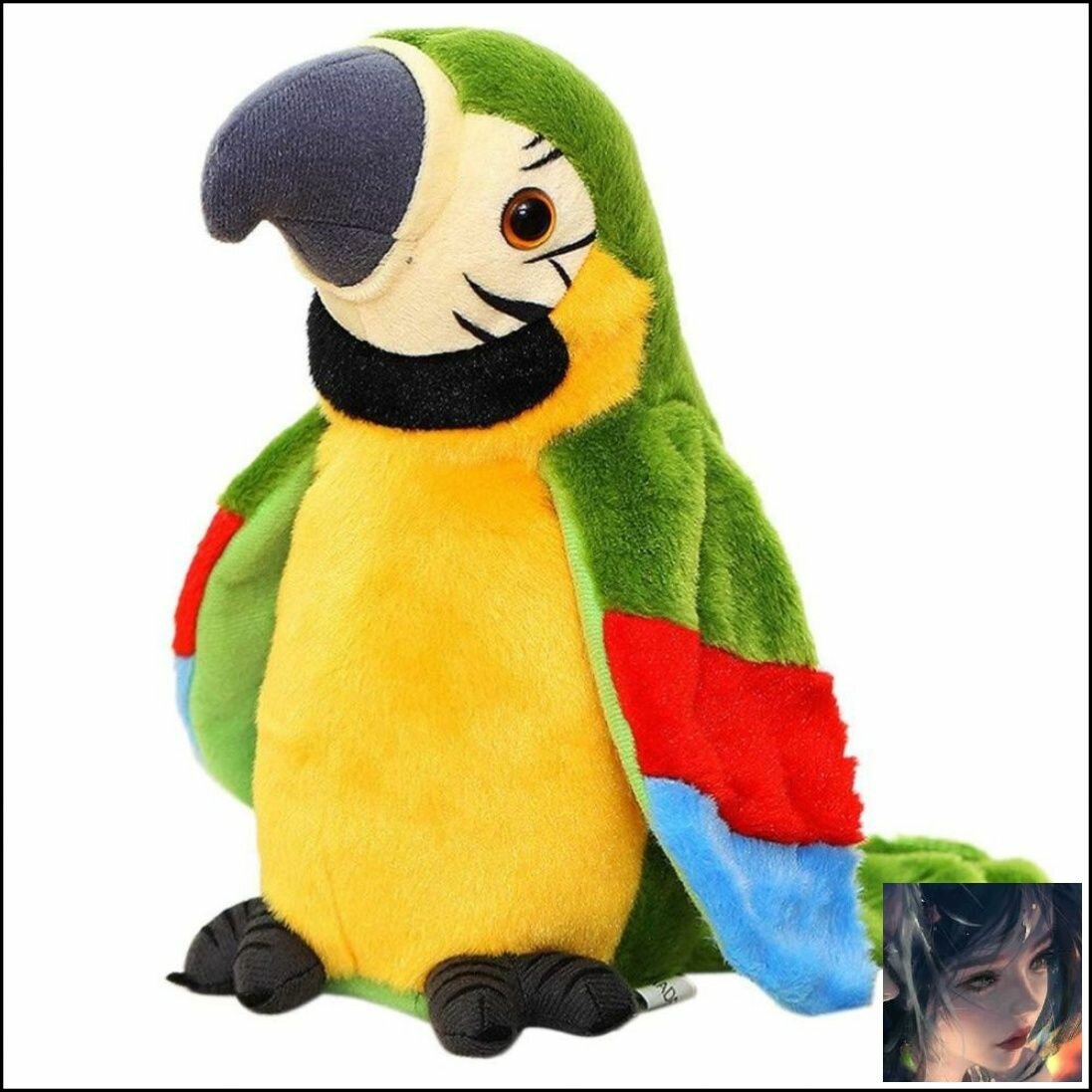 Электрический Говорящий Попугай Плюшевая Игрушка