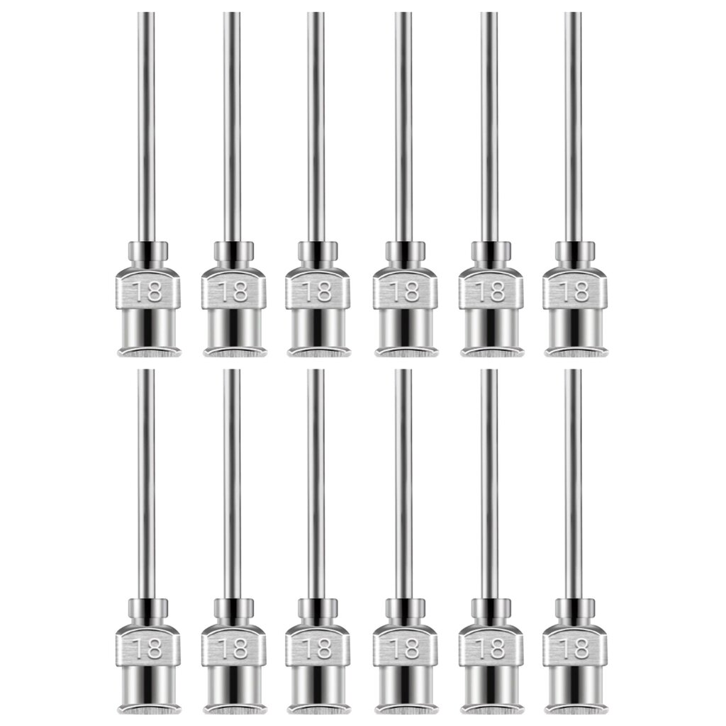 12шт 38 мм Дозирующая Игла из нержавеющей Стали для Точного Нанесения Клеев в электронных Изделиях и моделях