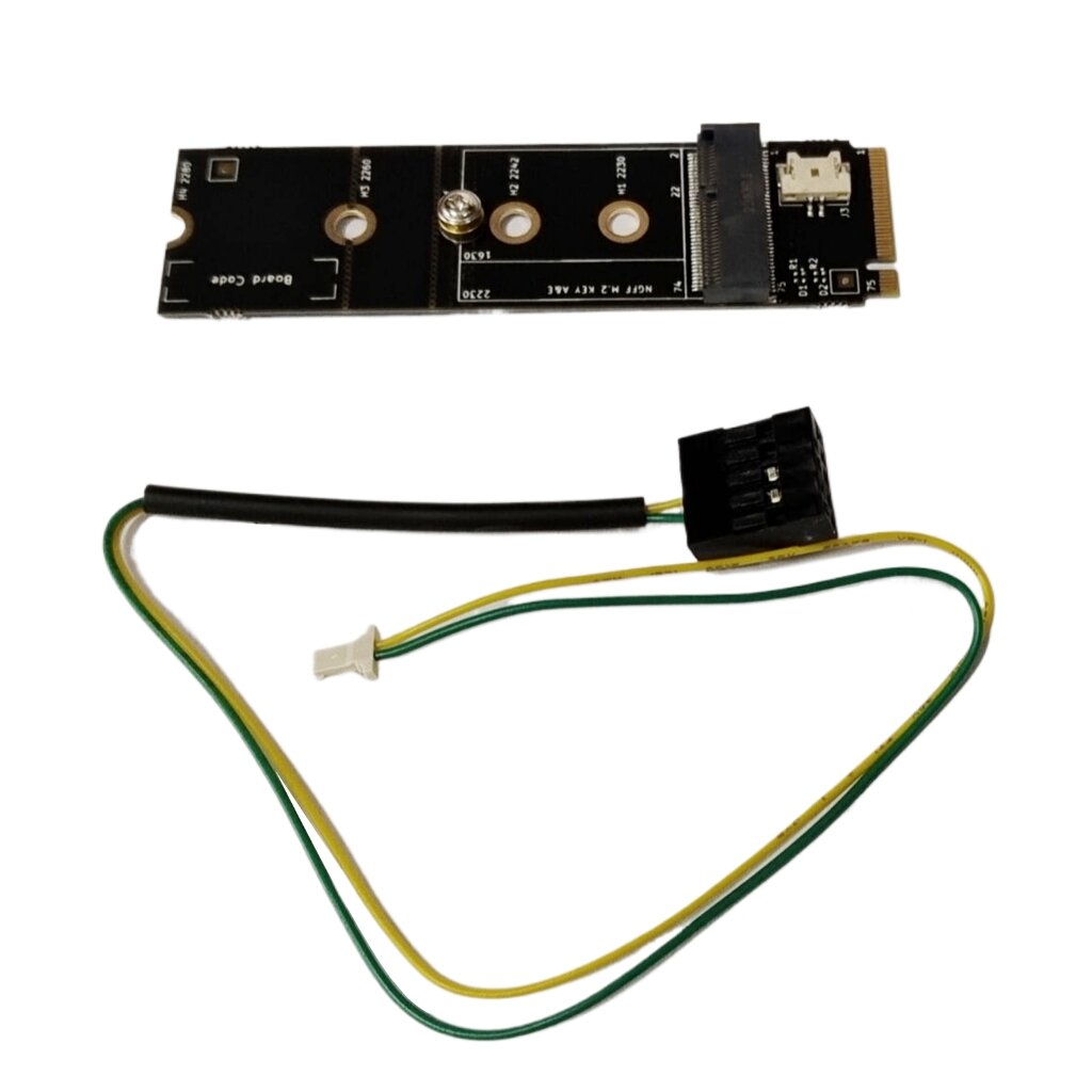 M.2 A + E Ключ к M.2 M Ключ-карте M.2 NVMe PCIE SSD Адаптер для сетевых карт