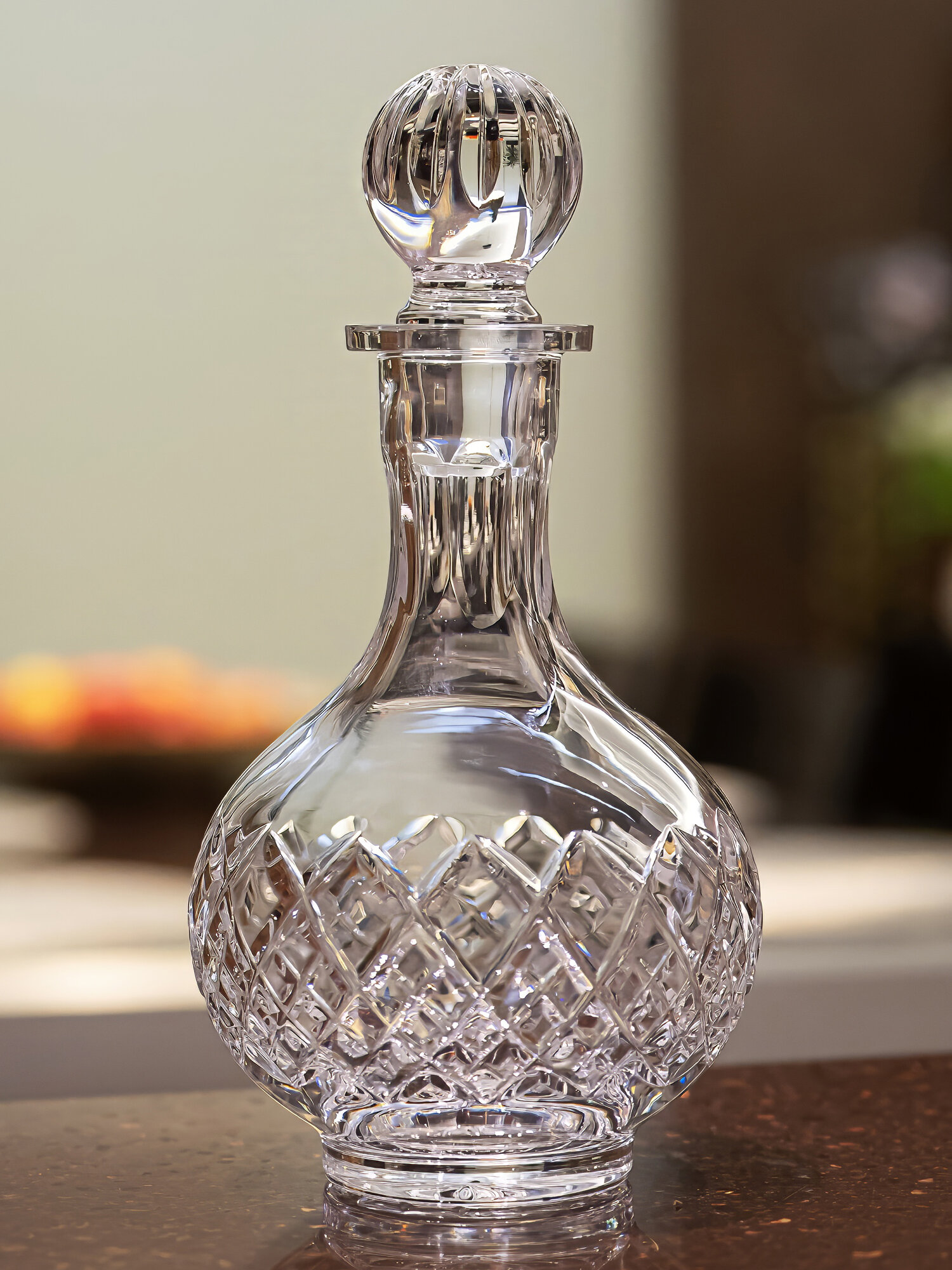 Хрустальный графин без ручки для крепких спиртных напитков 0,35 л, Неман 800/91а, 4184/0,35л