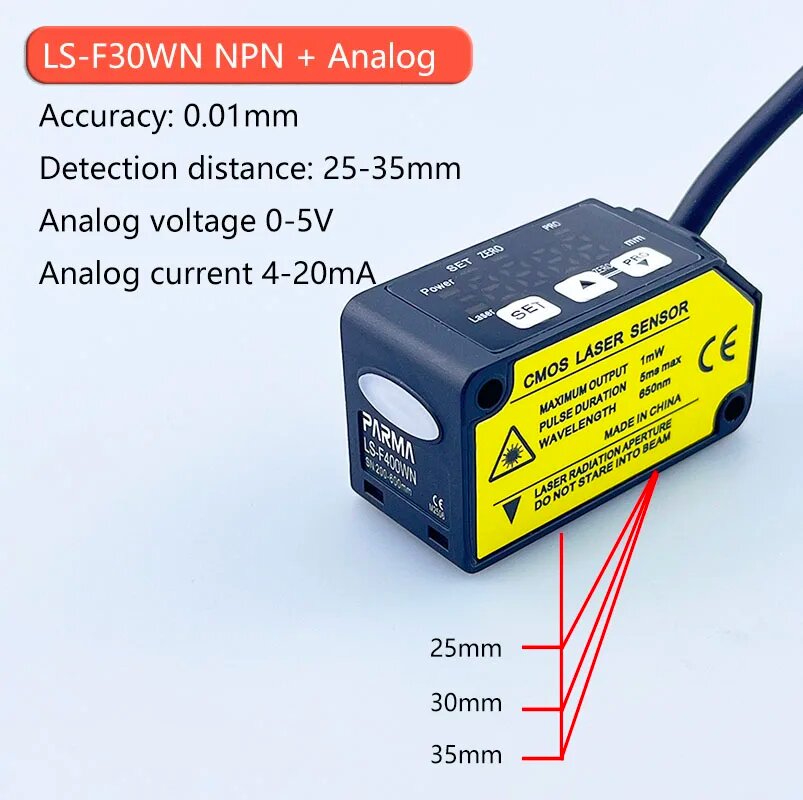 Лазерный датчик расстояния LS-F30WN LS-F30WN