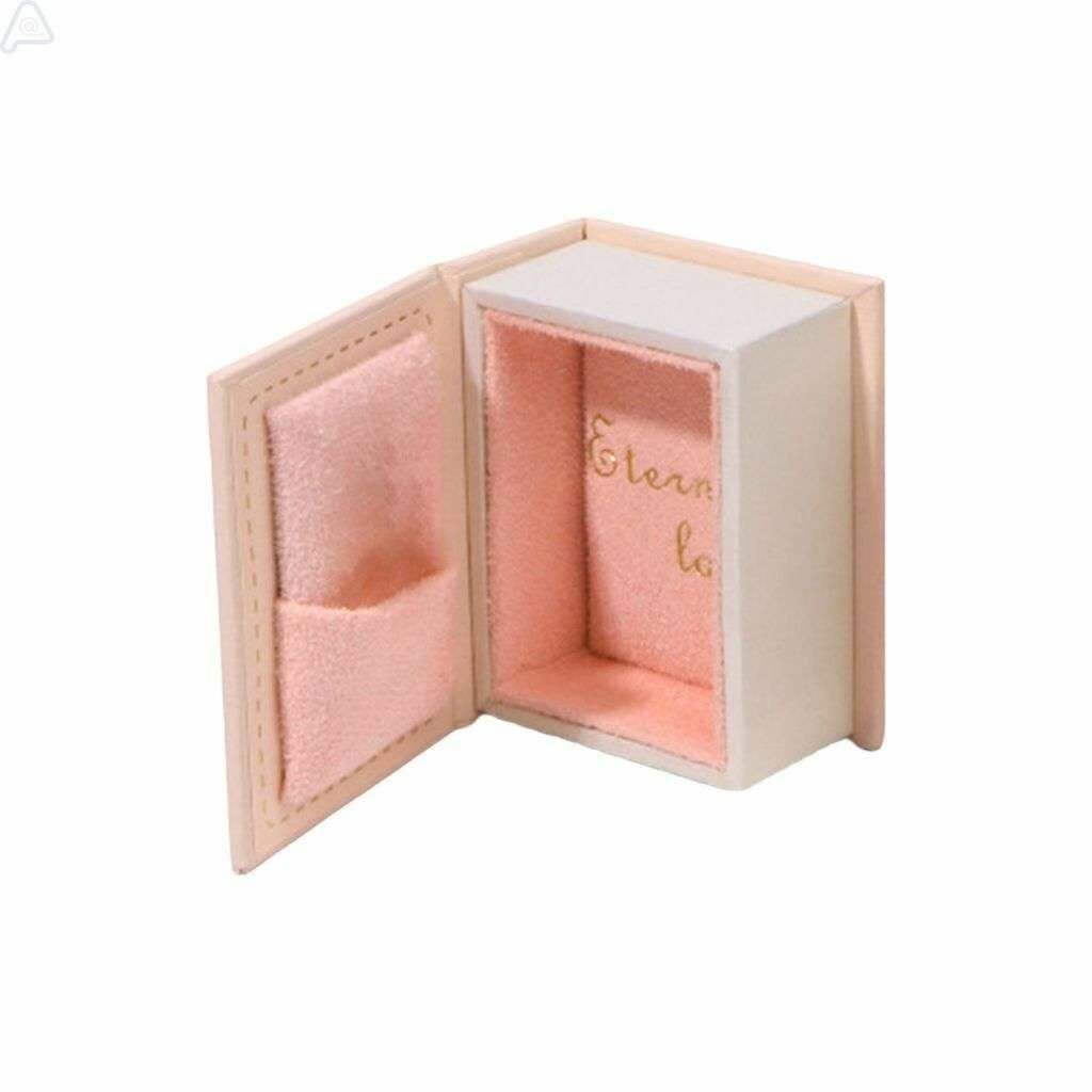 Винтажная коробка для хранения ювелирных изделий в форме книги, портативная колец, подвесок и сережек-гвоздиков с магнитной застежкой