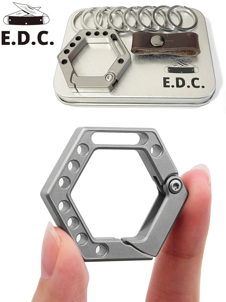 Титановый брелок в форме шестигранника отличный аксессуар для ключей в автомобиле.