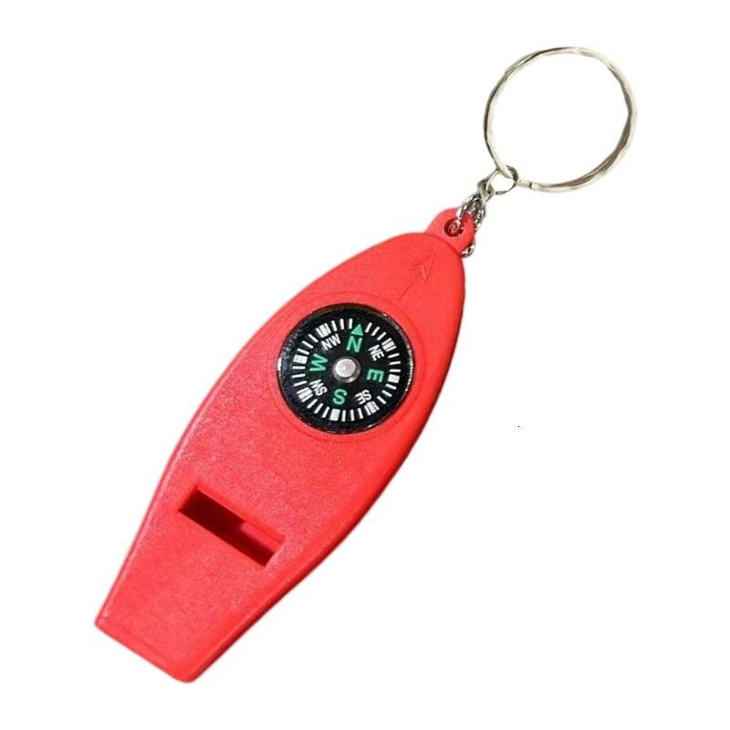 Многофункциональный свисток-брелок для навигации, красный
