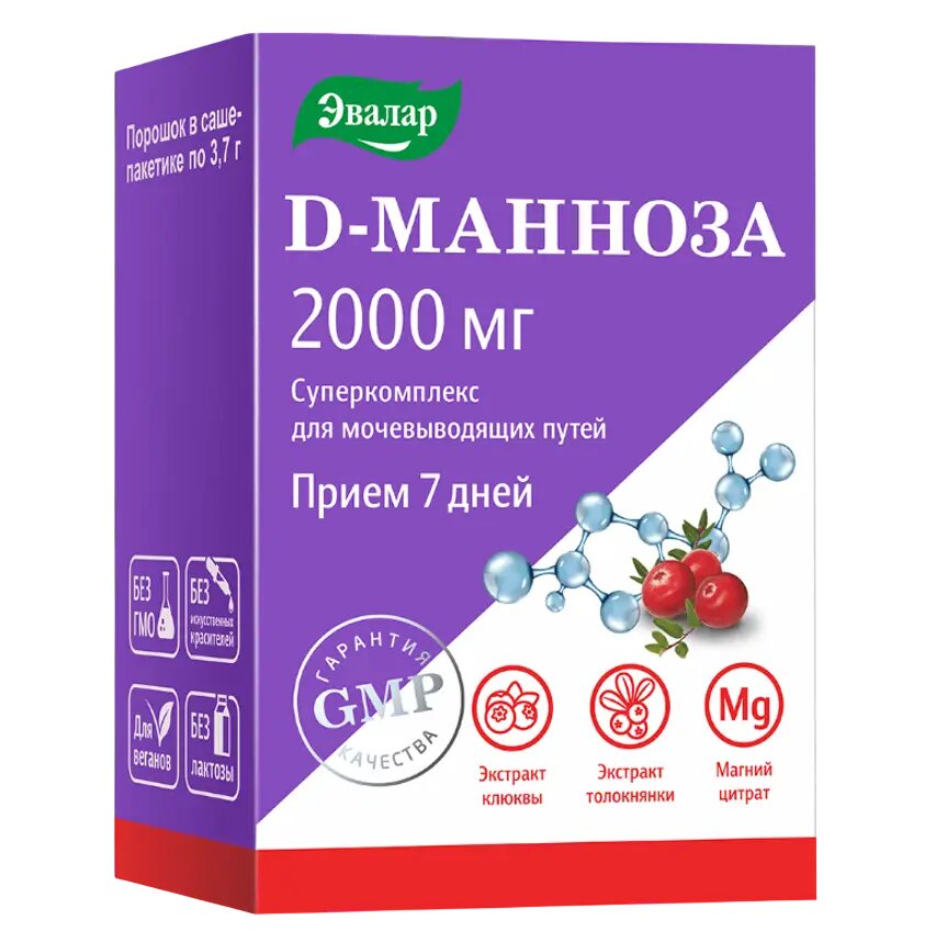 D-манноза Суперкомплекс порошок в саше-пакетике по 3,7 г 7 шт