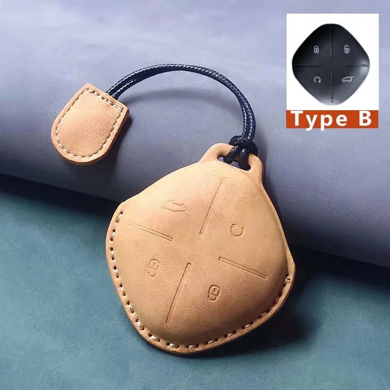 Роскошный Кожаный Чехол Для Ключей Автомобиля Jetour DASHING X-1 Plus DTC I-DM IDM - Прочный, Ударопрочный Держатель