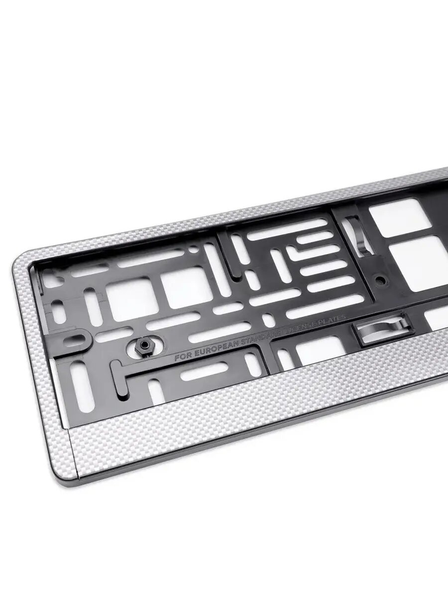 Карбоновая рамка для номерного знака светлая