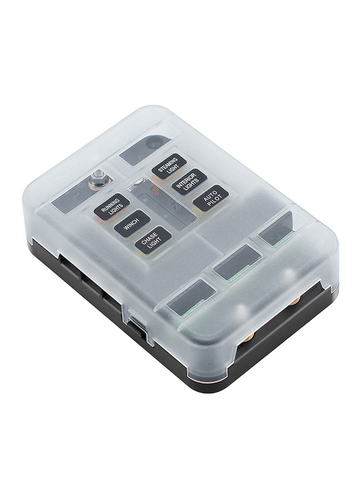 Блок предохранителей автомобиля Rv yacht с красными и синими индикаторными лампочками с 6-позиционным независимым управлением