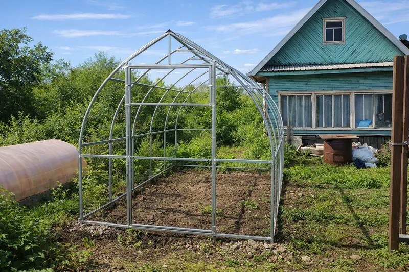 Каркас теплицы "Крона мини" 2х8м/шаг 0,65м/каркас 20х20 оцинкованный/Завод Металлосфера