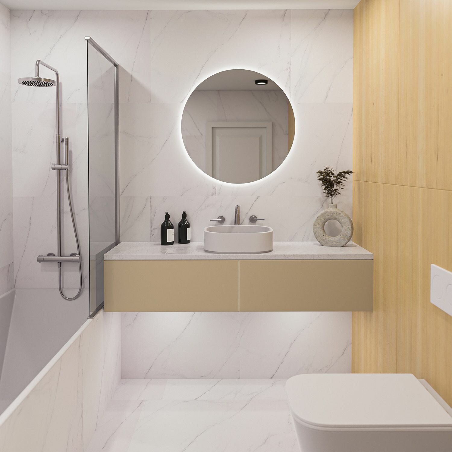 Кварц виниловый ламинат Floorwood CeramicFloor 0,5 защ. слой 4 мм толщина Мираж ( 2,70 кв. м.)