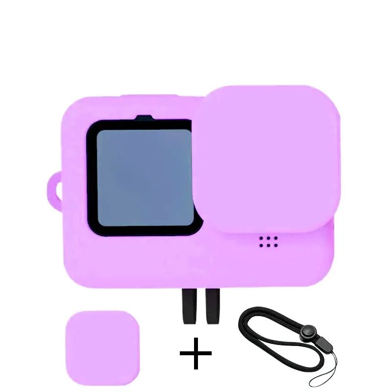 Силиконовый защитный чехол для экшн камеры GoPro Hero 13/12/11/10/9 , защита объектива камеры и корпуса от царапин, сколов, падений.