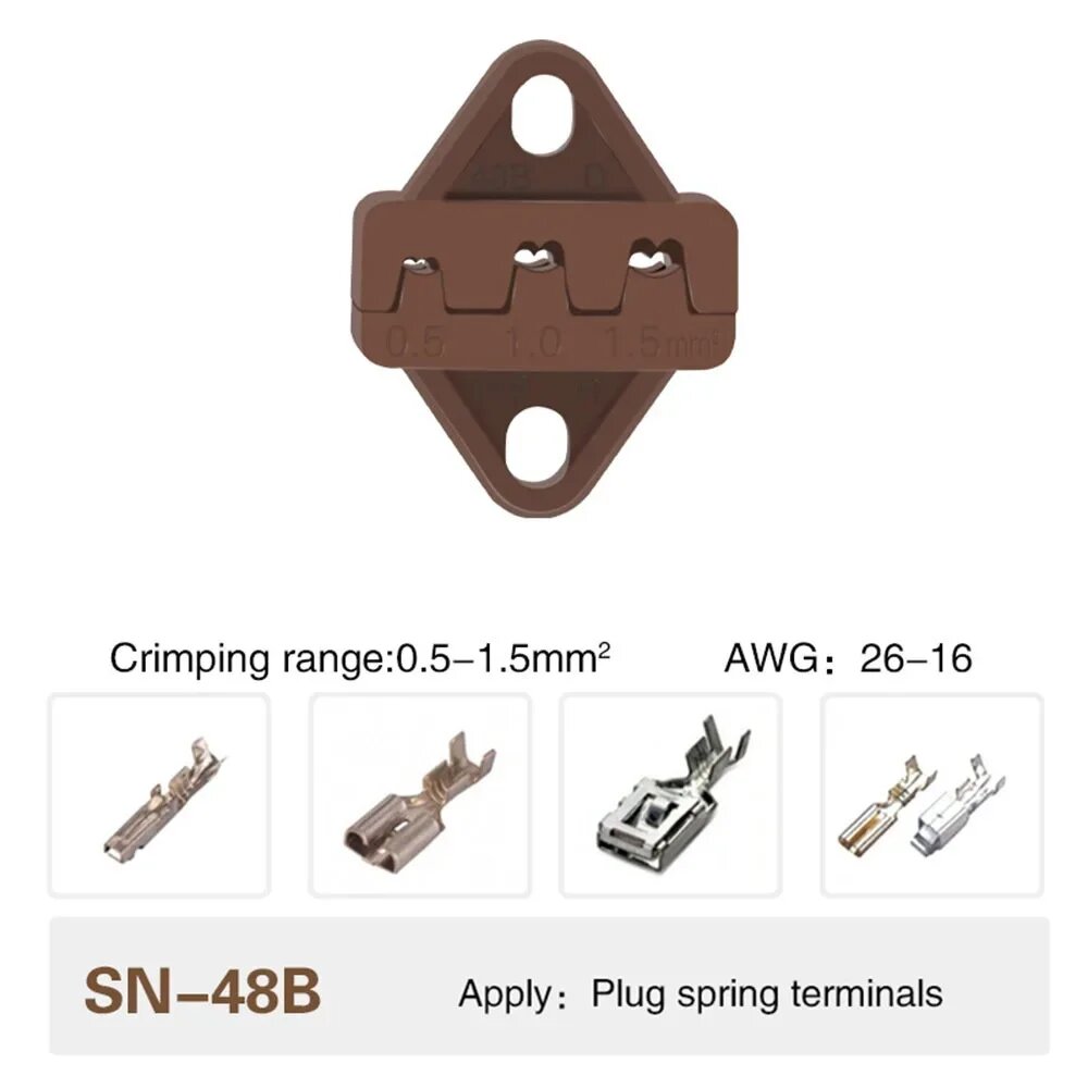 Обжимные плоскогубцы SN-48B, 0.5-1.5mm², 26-16AWG