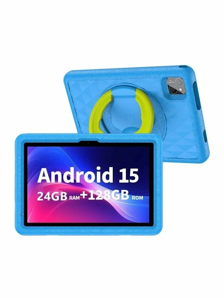 Детский планшет P30H Kids TAB12 24GB+128GB, может принимать звонки, CPU: T606 Octa core+4G Calling+5GWIFI, 10.1 дюйм, Android 15, 5MP+8MP Dual Lens, 8000MAH, синий