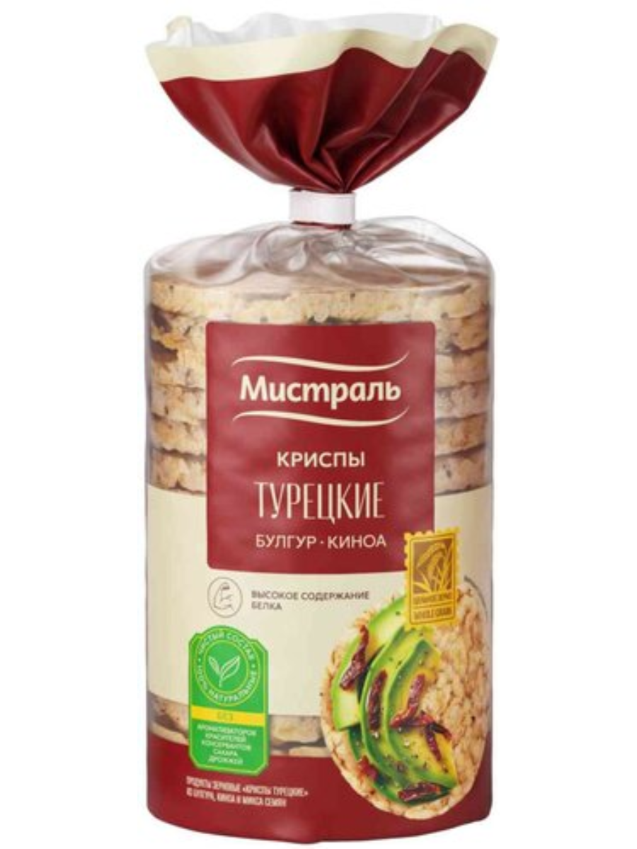 Хлебцы (криспы) мистраль Турецкие из булгура и киноа 110гр