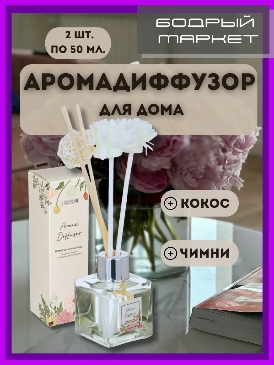 Набор диффузоров Кокос+Чимни 2 шт. по 50 мл.
