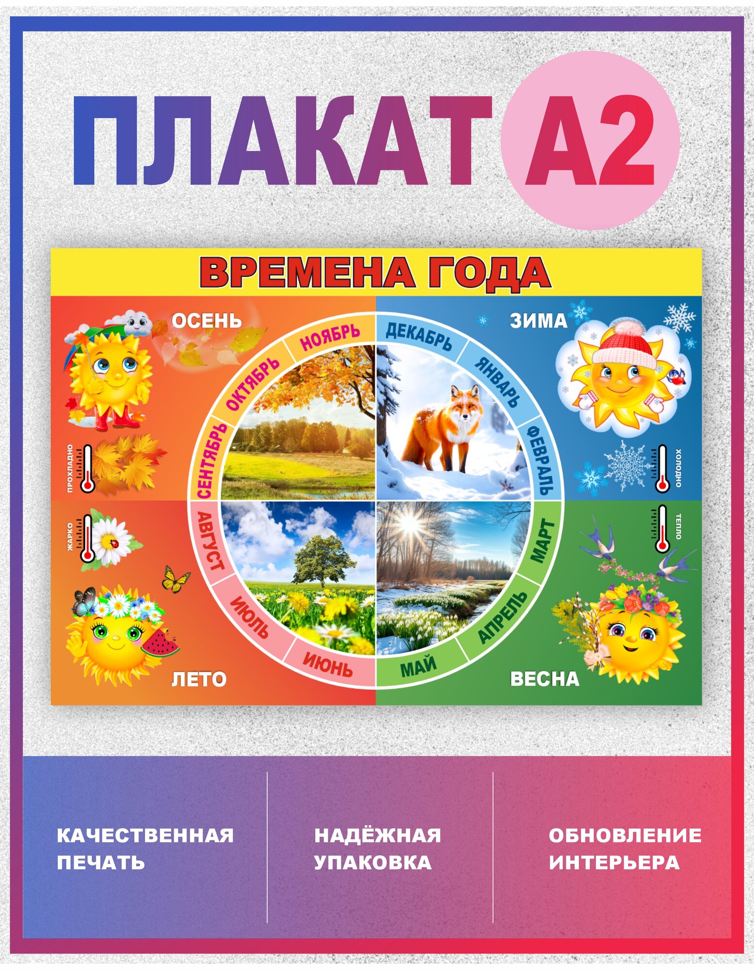 Постер "Времена года", 42х60 см