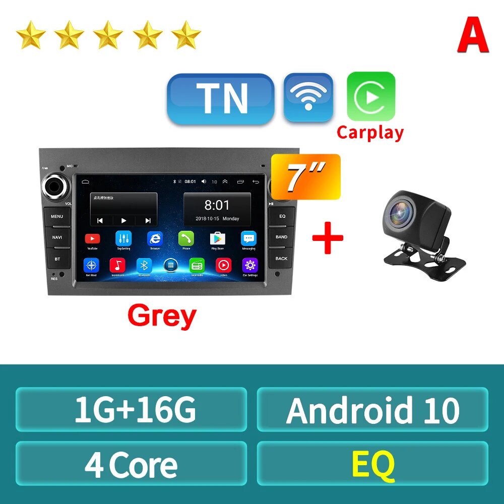 Автомагнитола Carplay, мультимедийный видеоплеер на Android 10, для Opel Vauxhall Astra Antara A