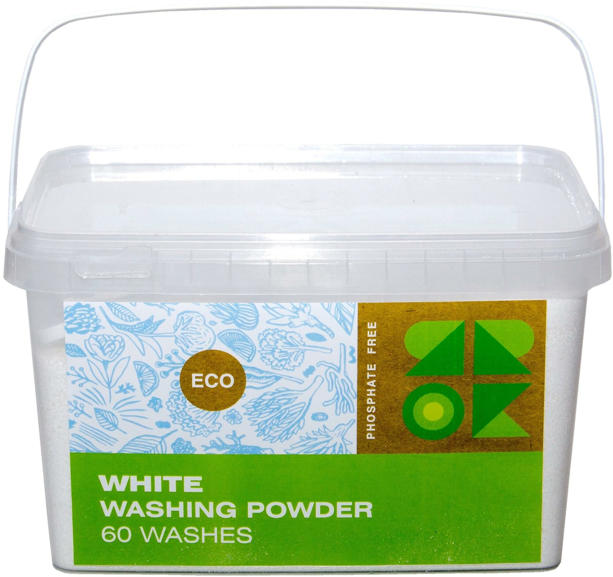 ЯRОК Eco White Экологичный стиральный порошок бесфосфатный для белого и светлого белья 1,8 кг на 60 стирок