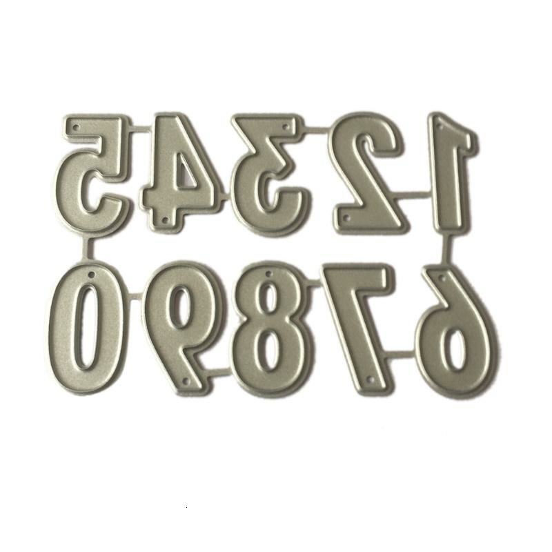 Металлические штампы «Цифры», Светло-зеленый