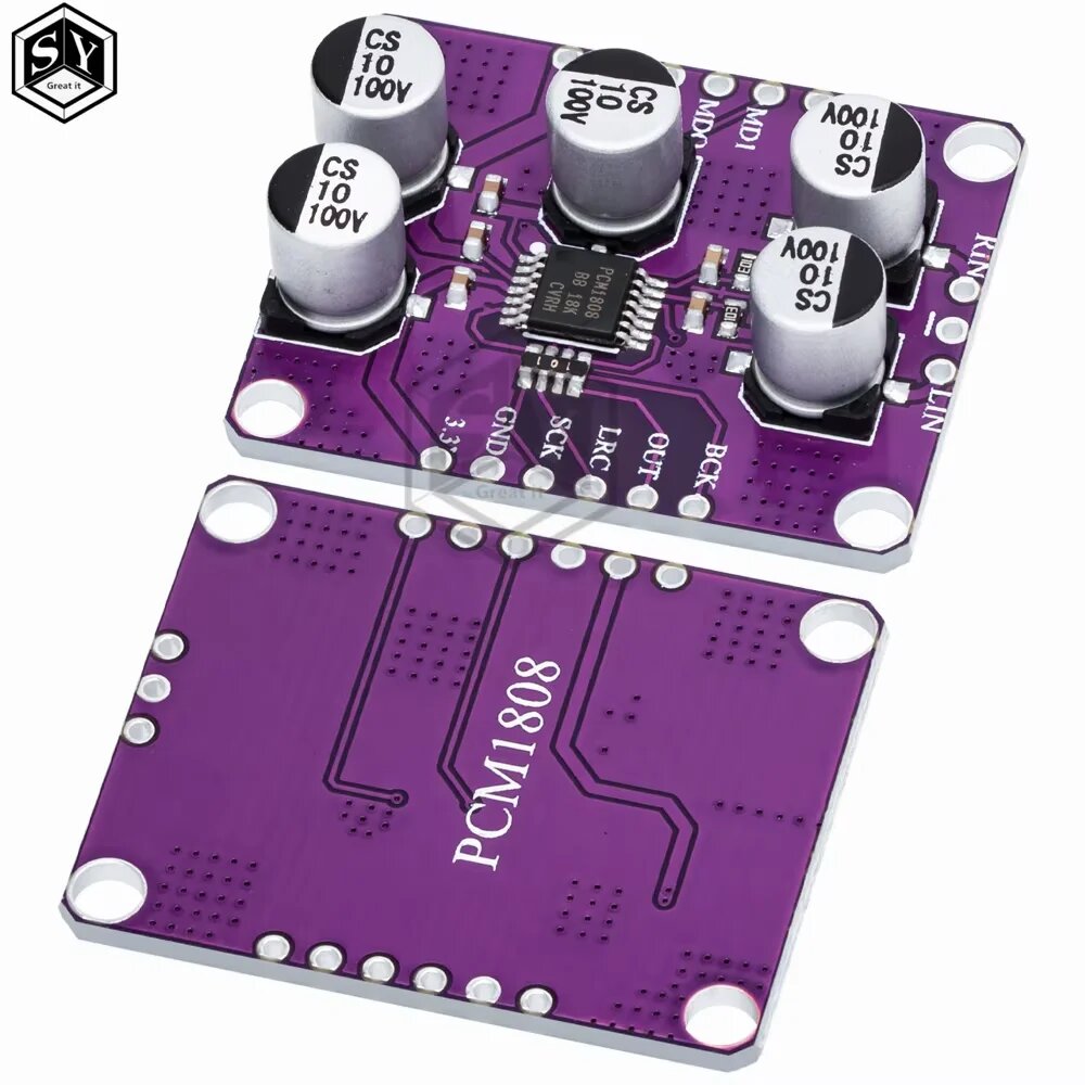 PCM1808 Hi-Fi модуль АЦП baishundianzi