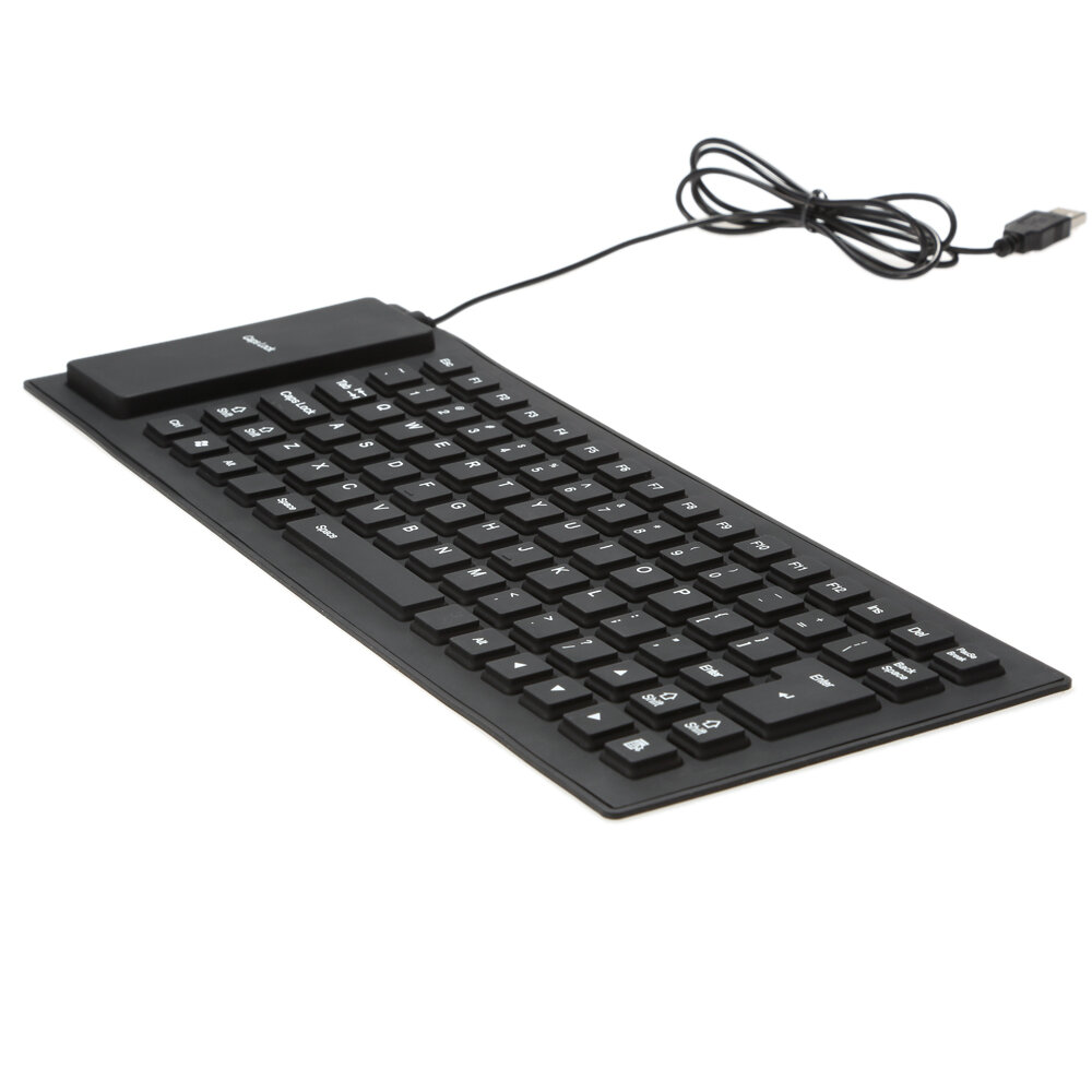 85 Keys Foldable Flexible Rollup USB Wired Silicone Keyboard Water-resistant Washable Dust-resistant для PC Notebook Laptop