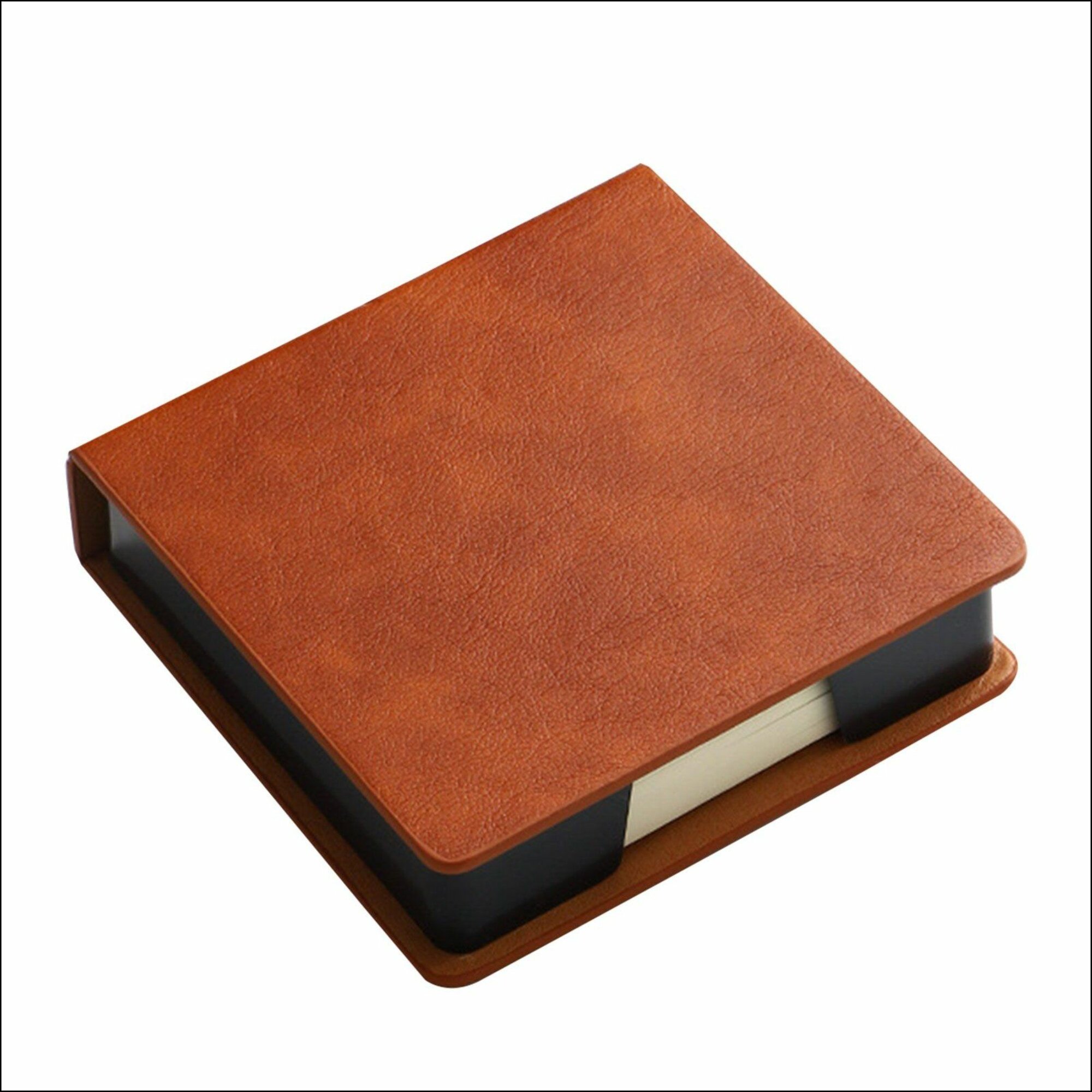 Модный органайзер для заметок Sticky Note Box Кожаный блокнот для заметок Диспенсер для рабочего стола