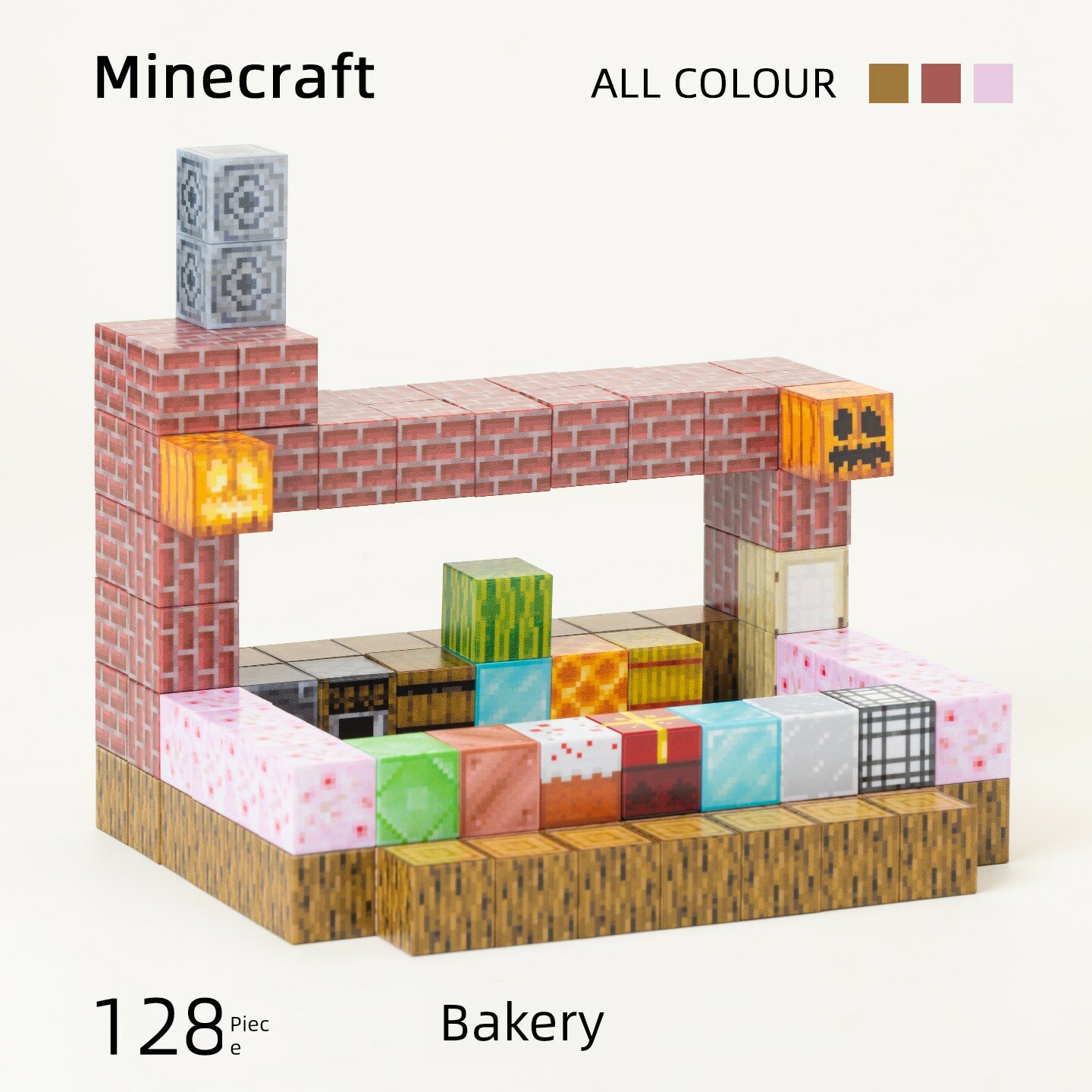 Набор строительных блоков Minecraft Bakery Shop, 128 штук - игрушка Mini World для еды