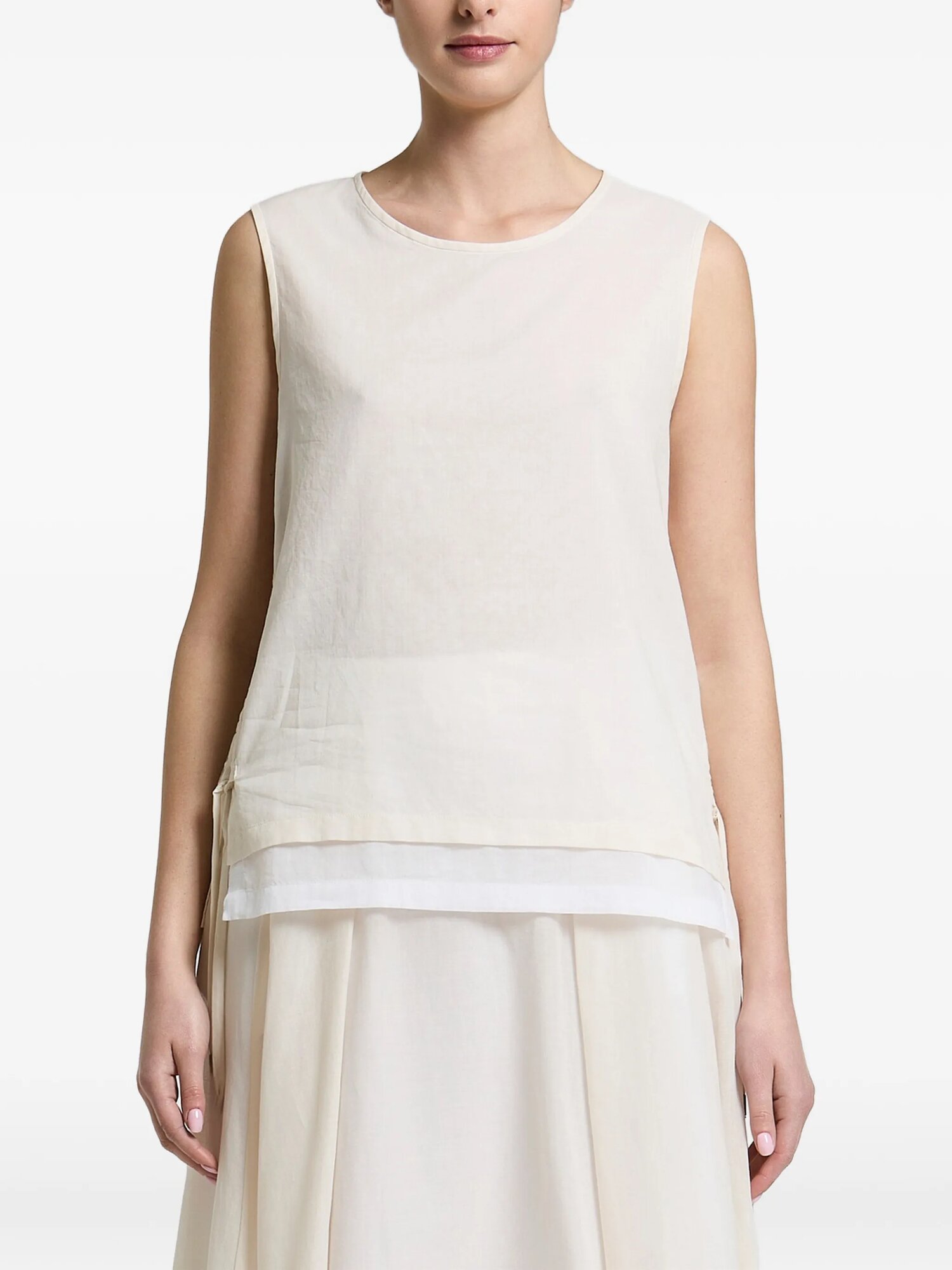 Топ Drawstring-side layered-hem top