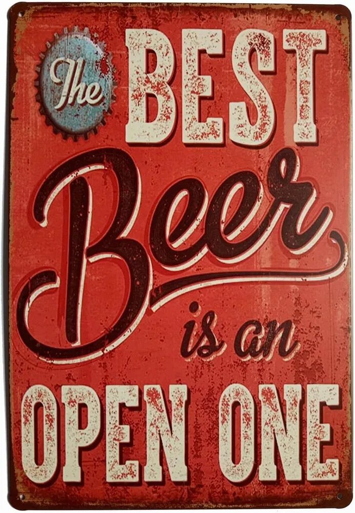 Best Beer Декоративная жестяная тарелка стиле ретро "мужская пещера"-ретро-вывеска для рыбалки и украшения пива 20x30cmGREAT