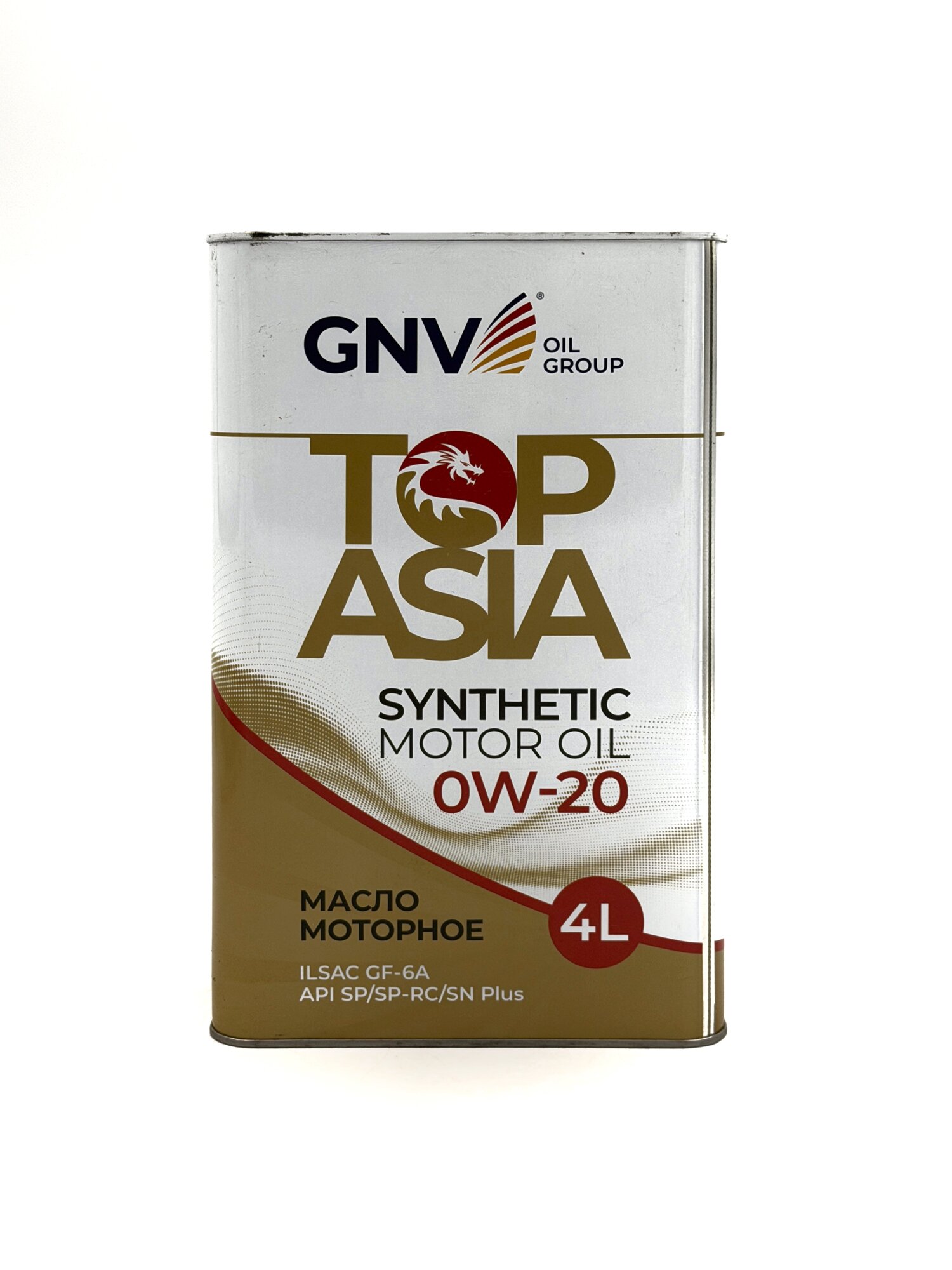 Масло моторное GNV Top Asia 0W-20 GF-6A API SP/SP-RC/SN Plus, 4 литра