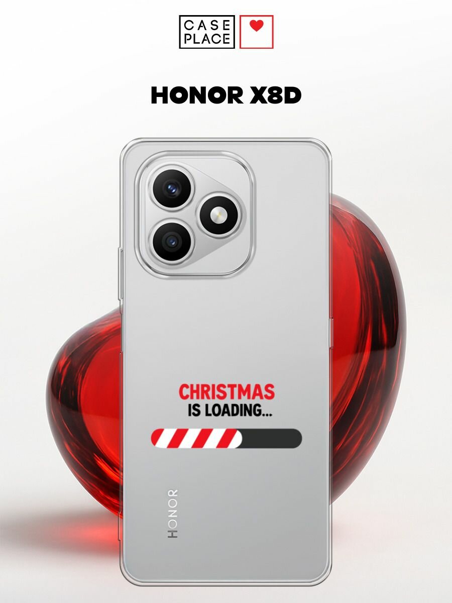 Чехол на Honor X8d / Хонор X8d с принтом Рождество загружается