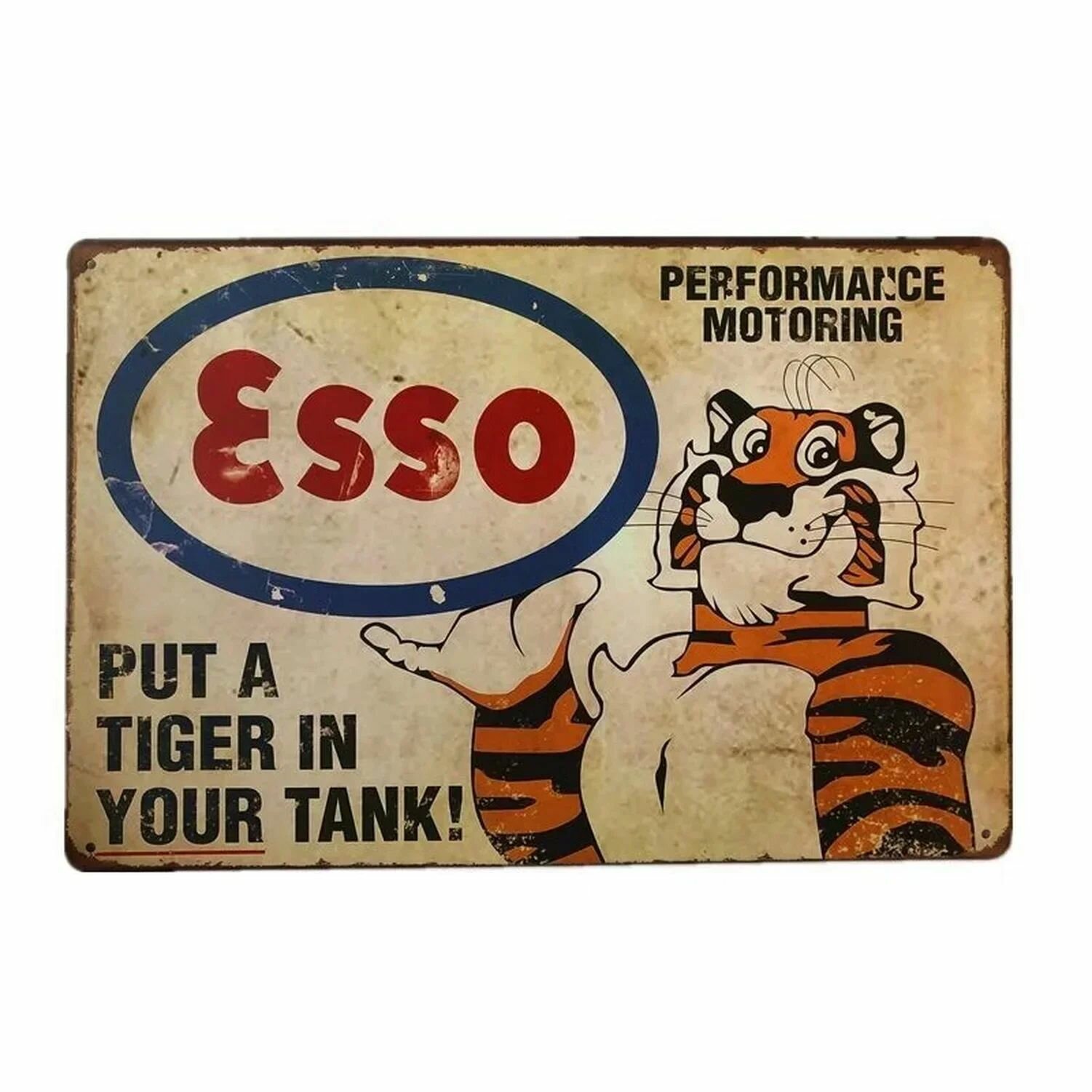 Винтажные таблички с мотором и маслом и газом - Железные таблички Esso STP Painting Очаровательный декор для интерьеров Cafe & Man Cave