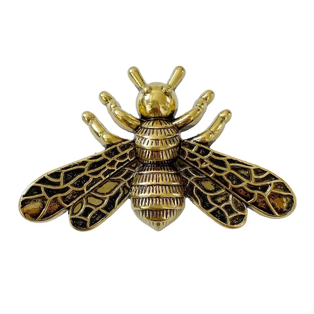 Ручки для шкафов в форме пчелы из цинкового сплава Antique Gold