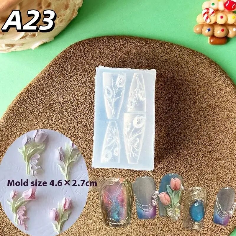 Силиконовая форма для ногтей A23 3D