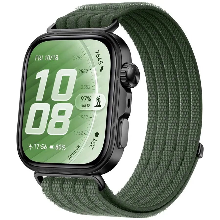 Нейлоновый ремешок для Huawei Watch Fit 5/5 Pro, Dark green