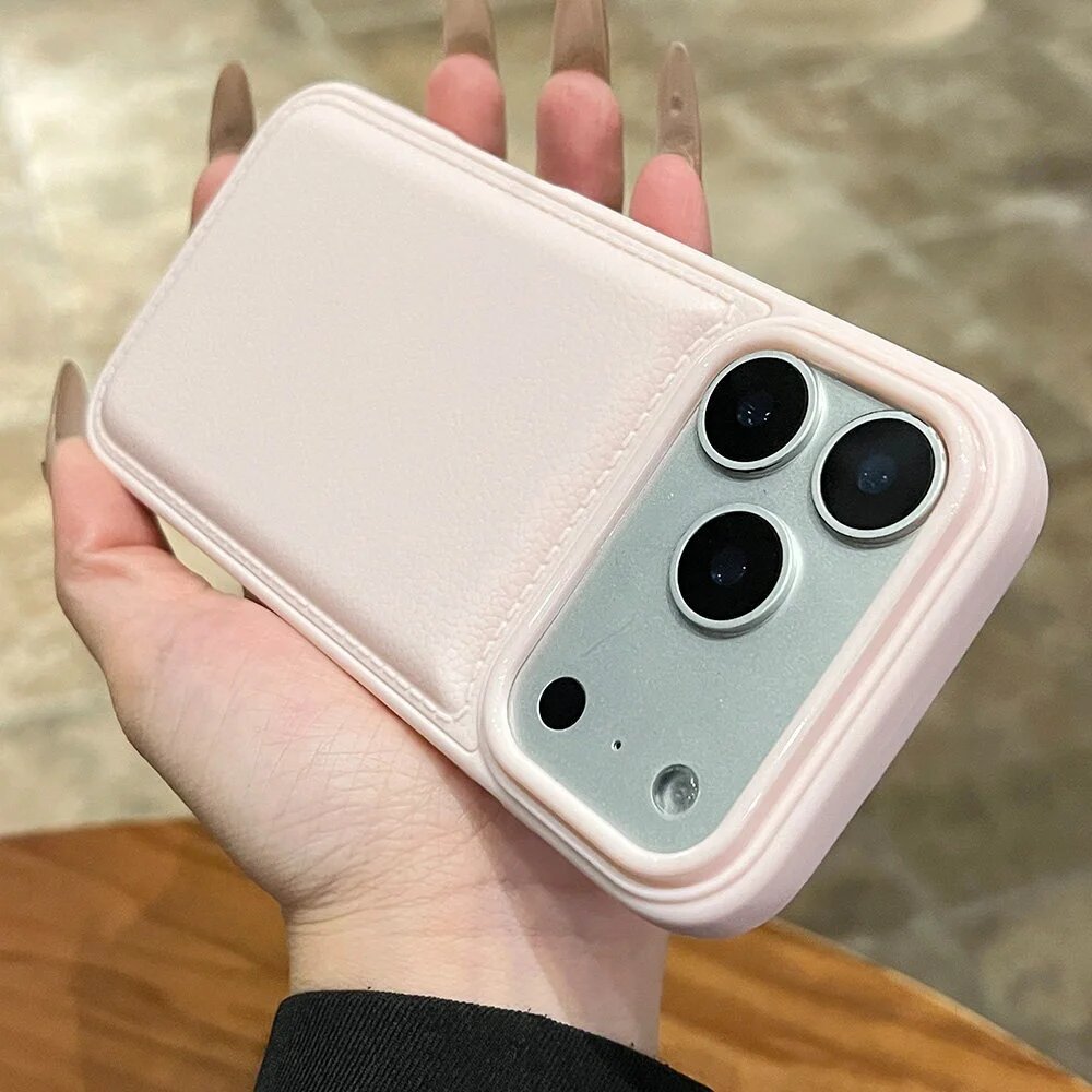 Роскошный чехол-накладка Drum Cortex Plain для iPhone 17 Air 16 15 14 Plus Айфон 16, Розовый, Pink