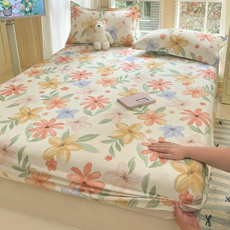 Cloud Flower Valley Чистохлопковая простыня 180x200см Подходит для матраса 5-28см