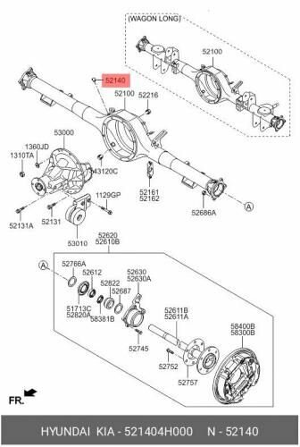 Предохранительный клапан (сапун) дифференциала ведущего Hyundai / Kia (Mobis) 521404H000