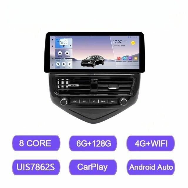 Установочный комплект CHEVROLET Cruze 2009-2012, рамка + проводка + монитор SF-C1019-6128