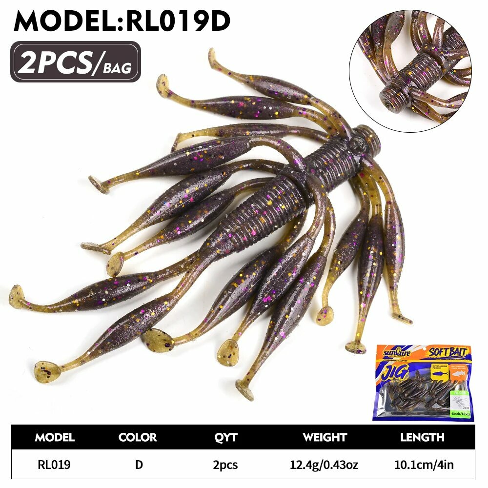 Sunlure Octopus Tentacles силиконовые приманки 2 шт ColorD