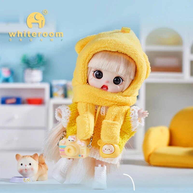 Кукла whiteroom BJD 13 см, Patch Chicken, зеленые глаза