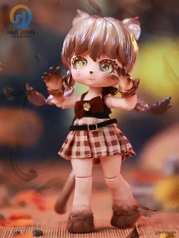 Кукла BJD 1/12 шарнирная Maytree OB11 аниме с одеждой и аксессуарами(Cat)