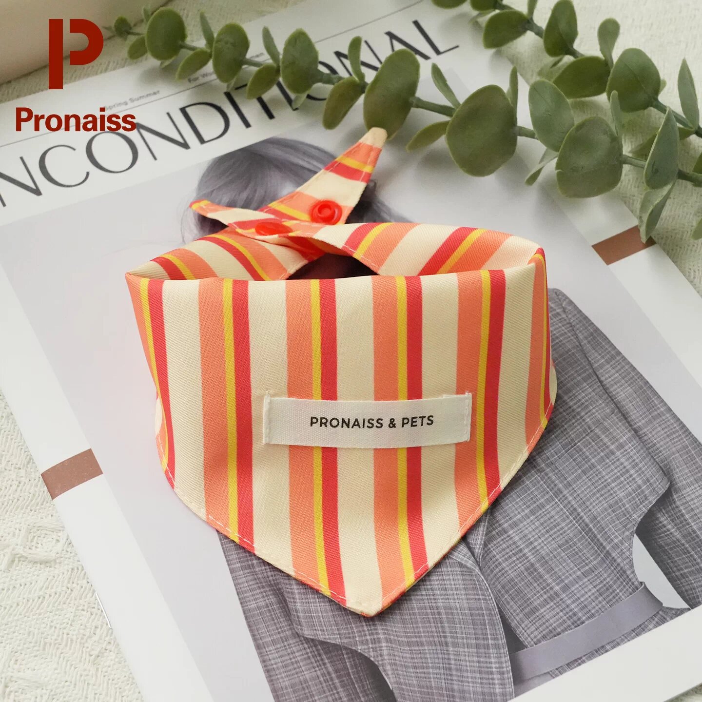 Pronaiss питомец слюнявка для собак и кошек, дышащий треугольный шарф в оранжевом, размер L для собак свыше 20 фунтов,