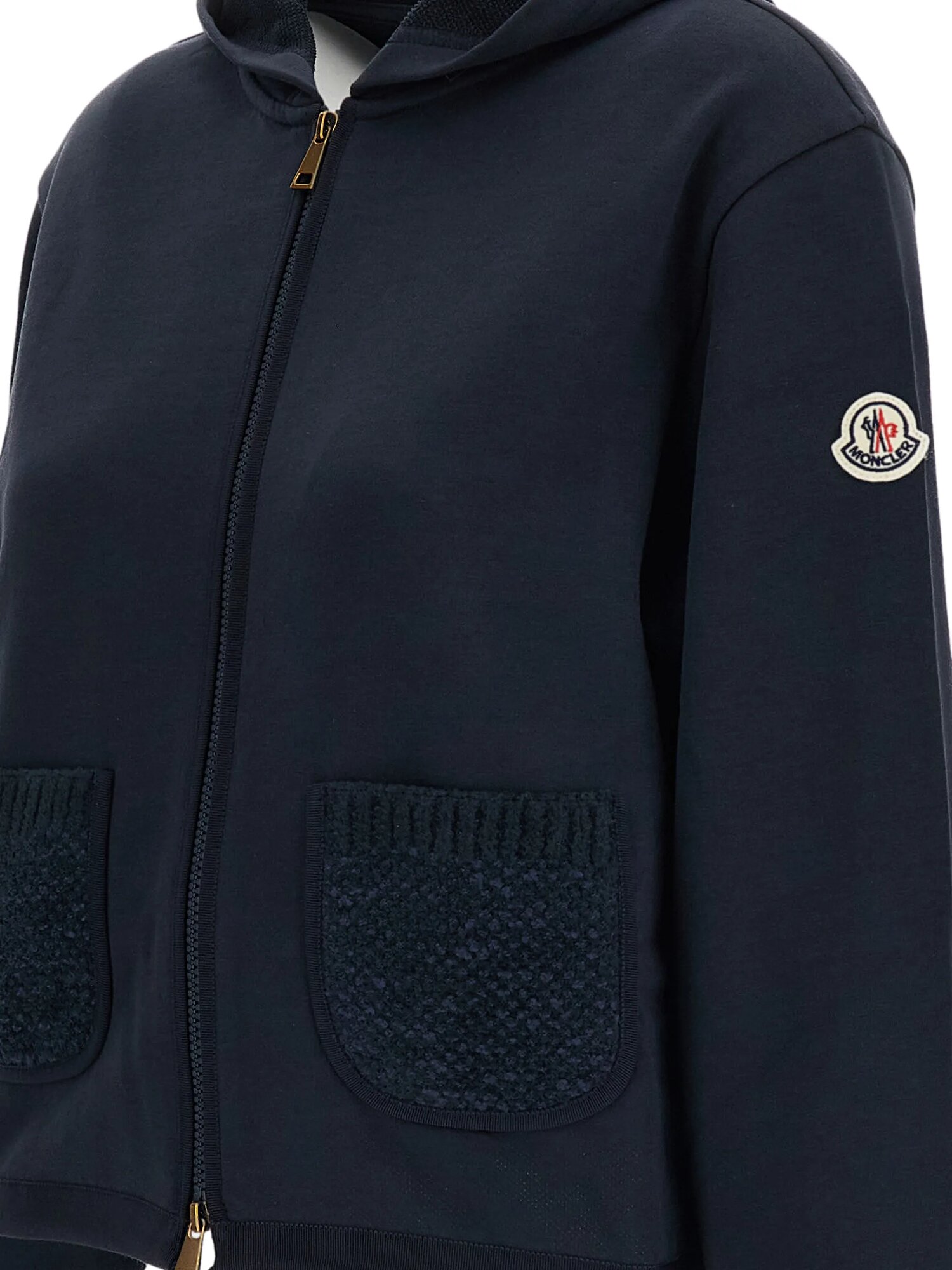 Худи Moncler Logo-patch zip-up hoodie, размер 44 — фото 1