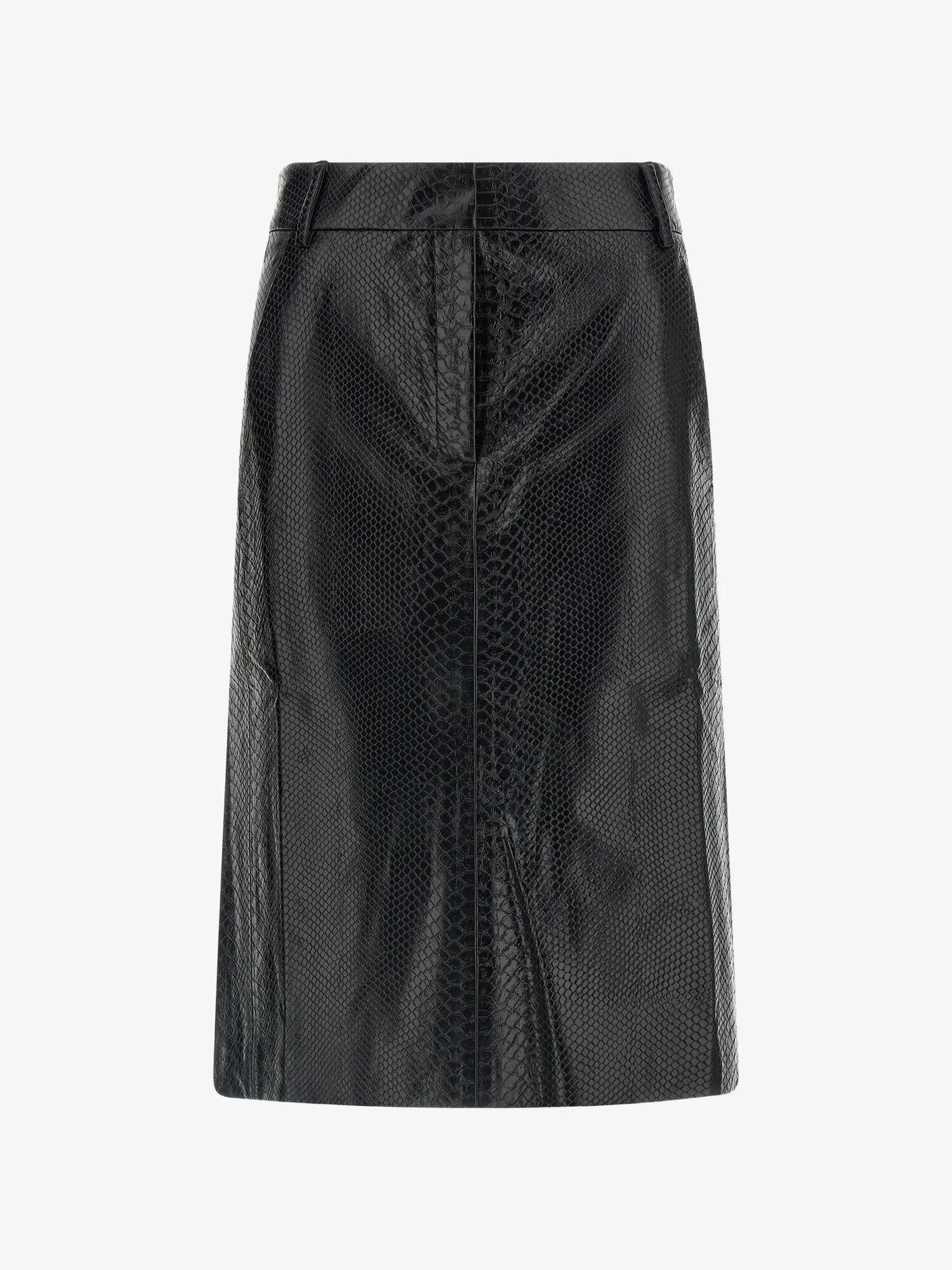 Юбка New Xania snake-effect midi skirt