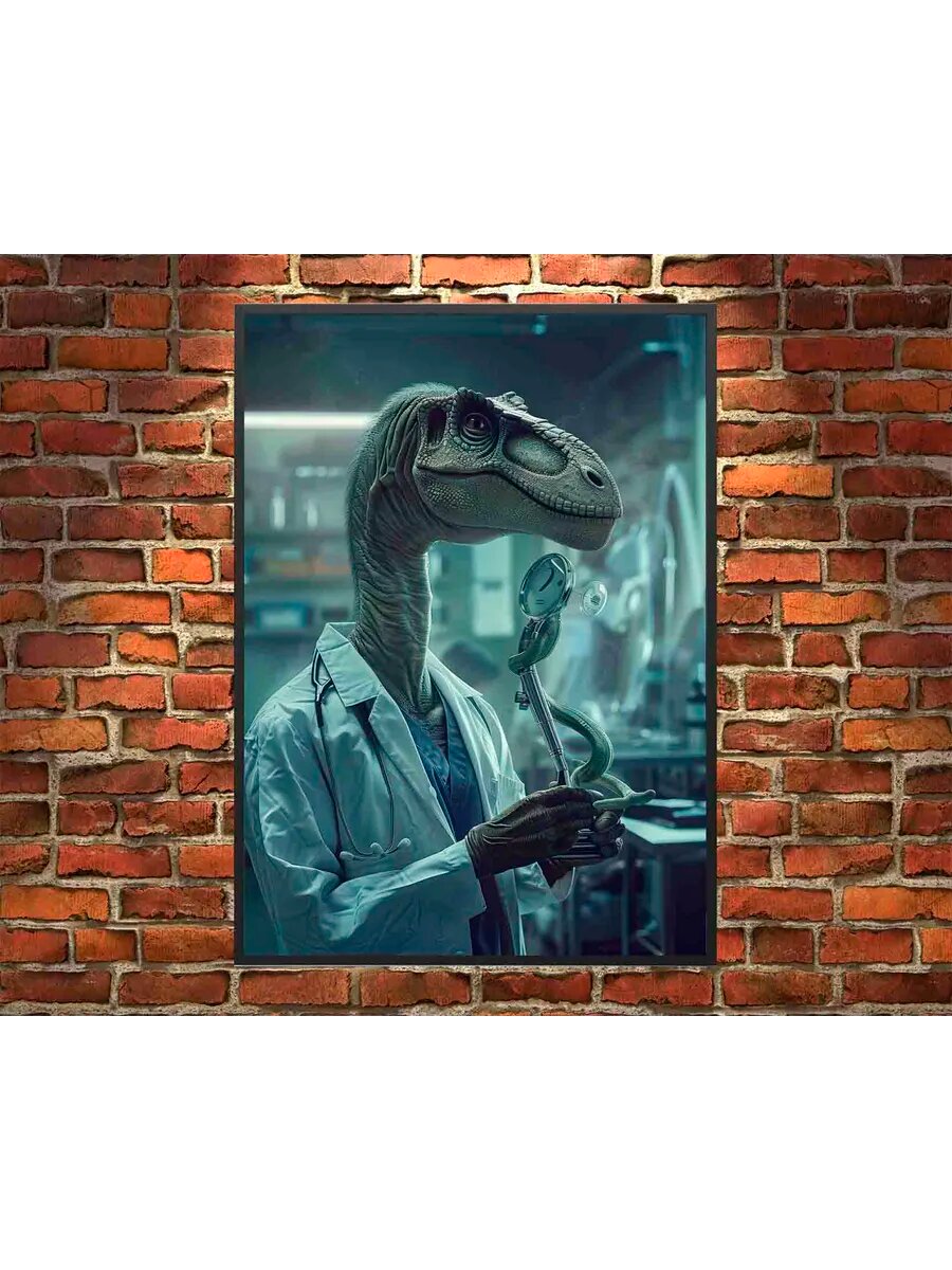 Диплодок - ветеринарный врач 3, Плакат 30x42см