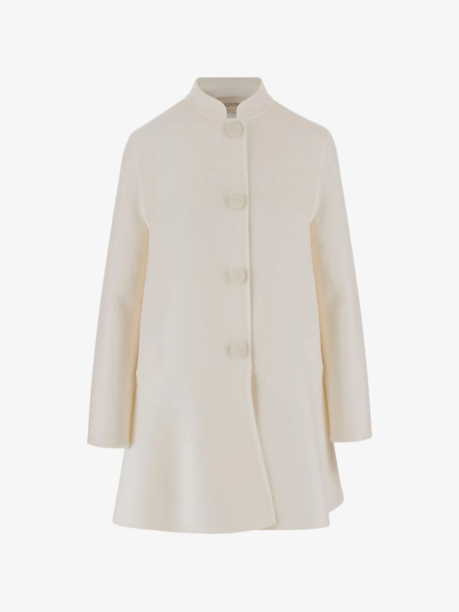 Пальто High-collar button wool coat