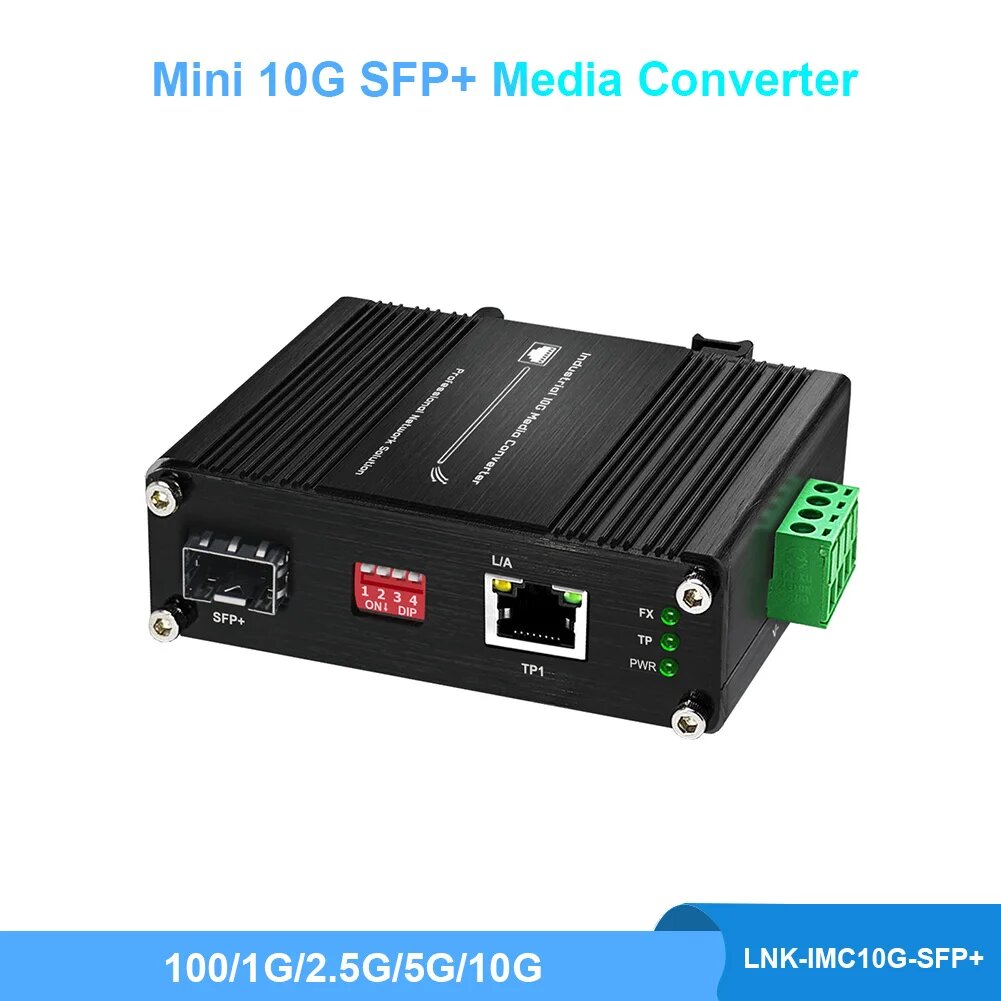 Медиаконвертер cne-lnk 10G SFP+, медный, 100/1G/2.5G/5G/10G